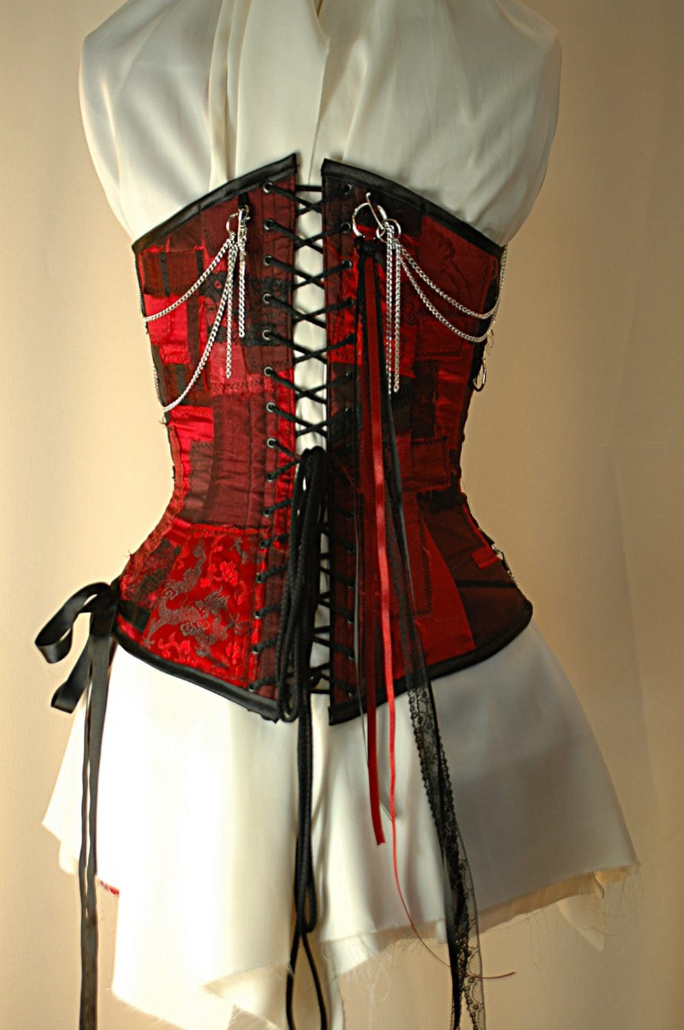 Steampunk patchwork corset | Bound By Obsession